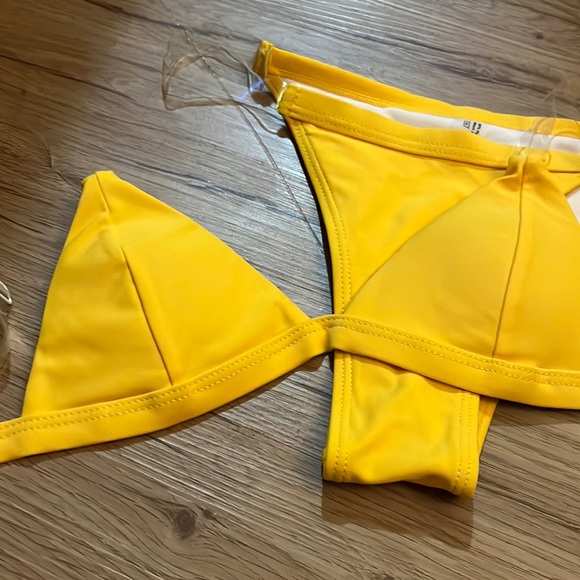 Swim | Yellow Triangle Bikini | Poshmark